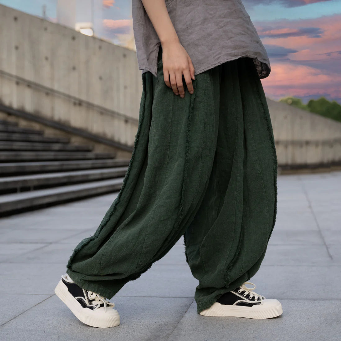 Relaxed Linen & Cotton Pants for Women | Cheesecherry
